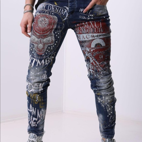 Jeans | Rhinestone Urban Streetwear Iced Out Jeans | Poshmark
